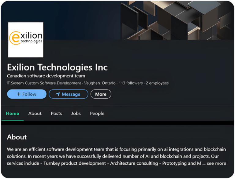 Product development - Exilion Technologies